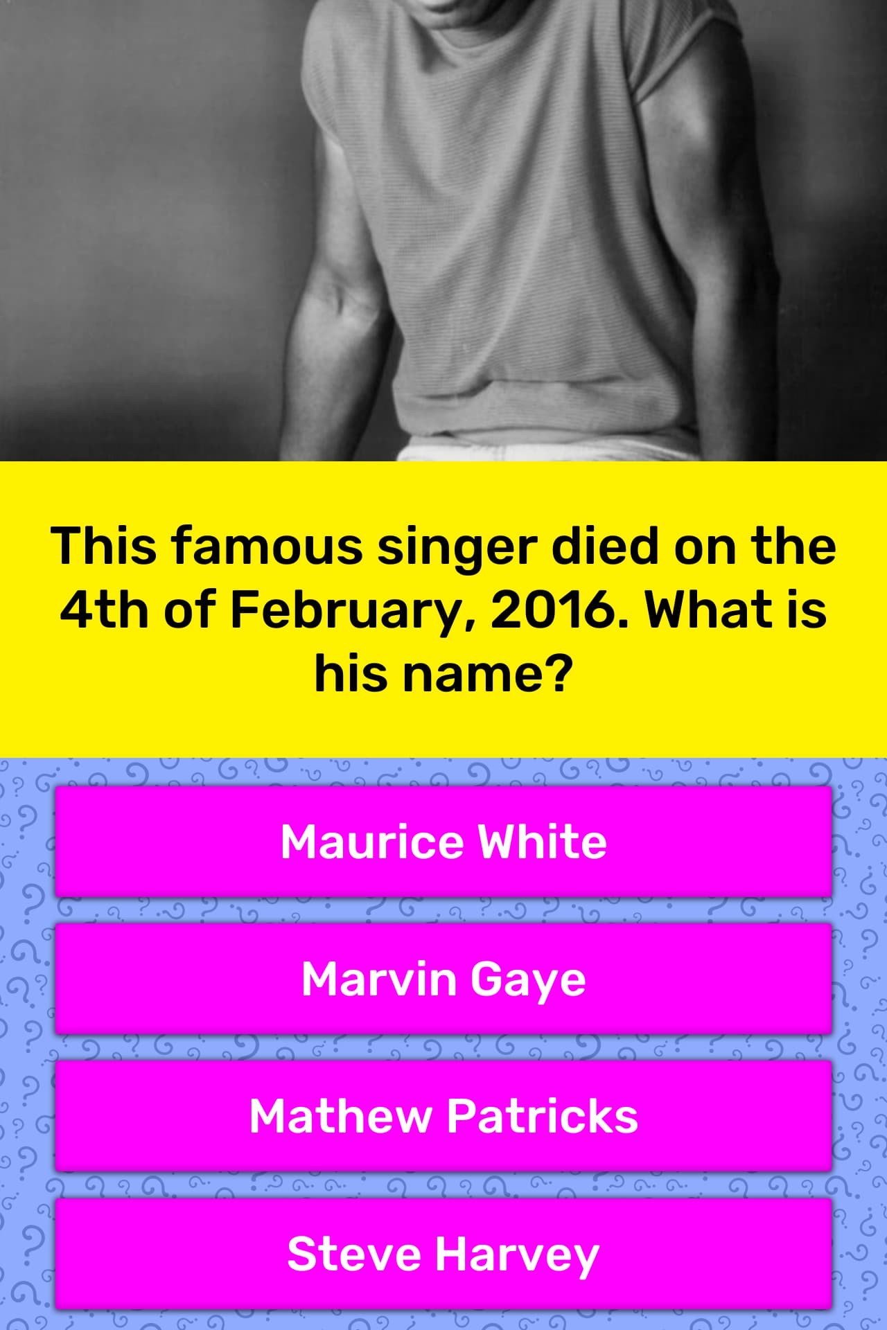 This Famous Singer Died On The 4th Trivia Questions QuizzClub This Famous Singer Died On The 4th Trivia Questions QuizzClub