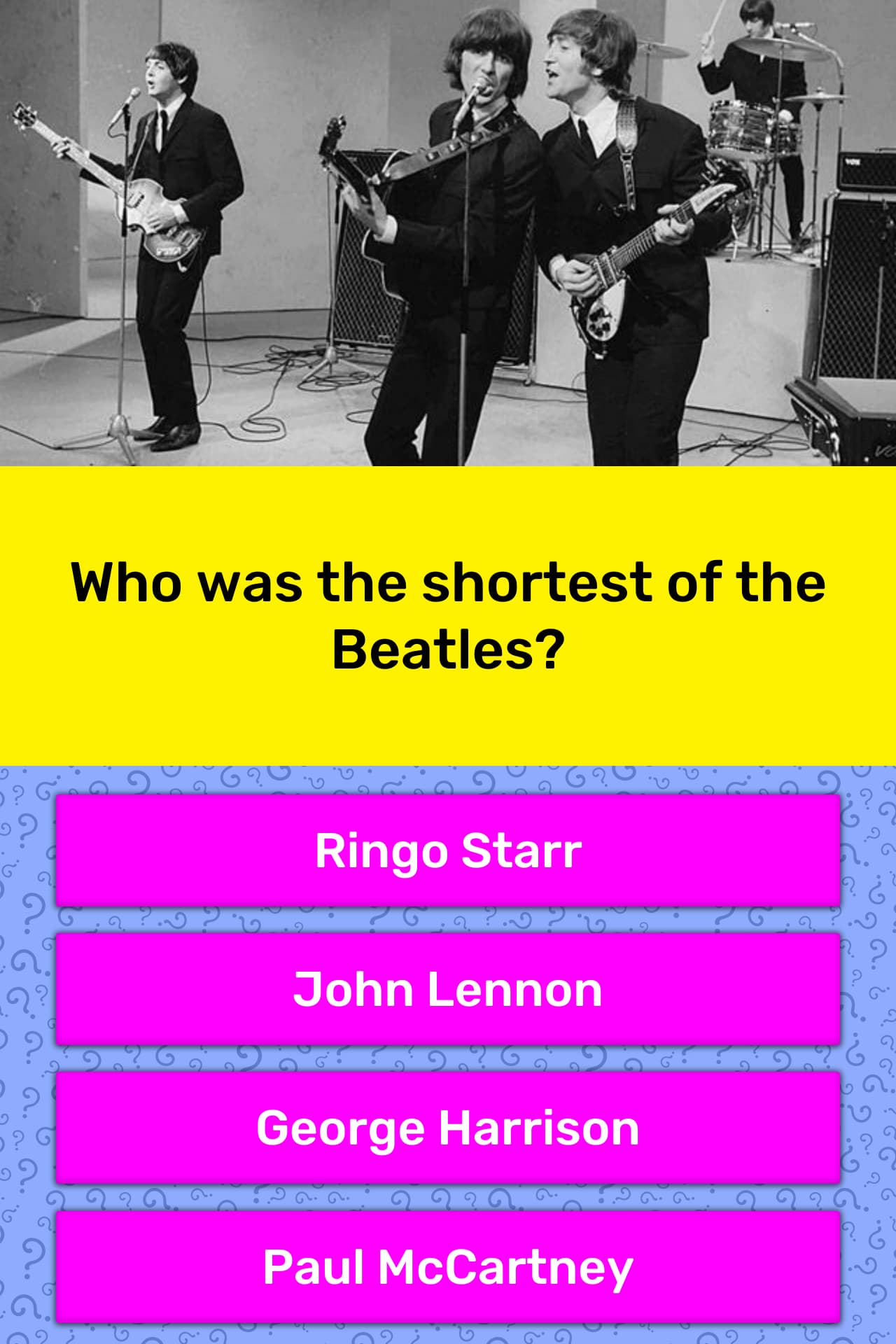 Who Was The Shortest Of The Beatles Trivia Answers QuizzClub who-was-the-shortest-of-the-beatles-trivia-answers-quizzclub