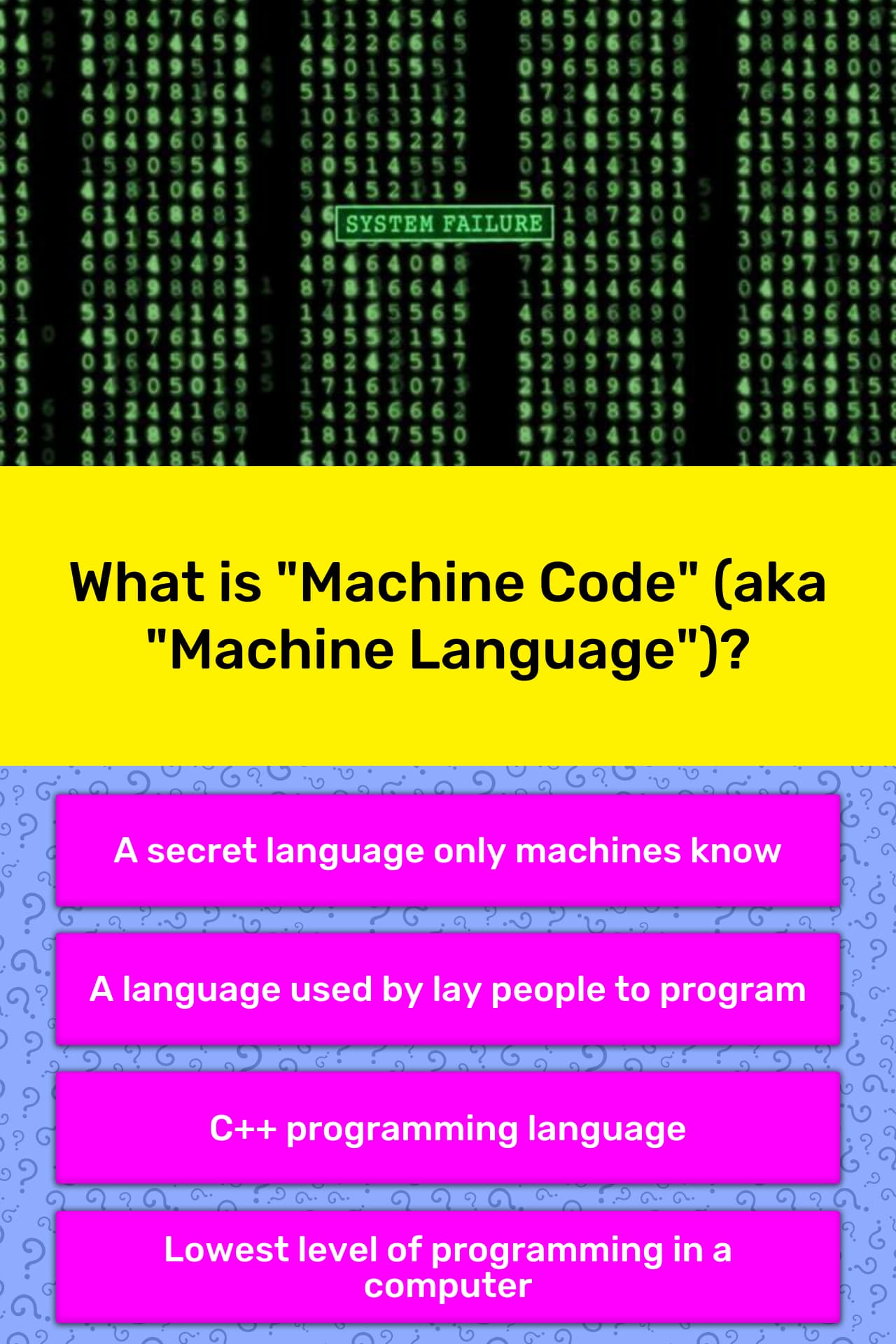 What Is Machine Code aka Machine Trivia ions QuizzClub