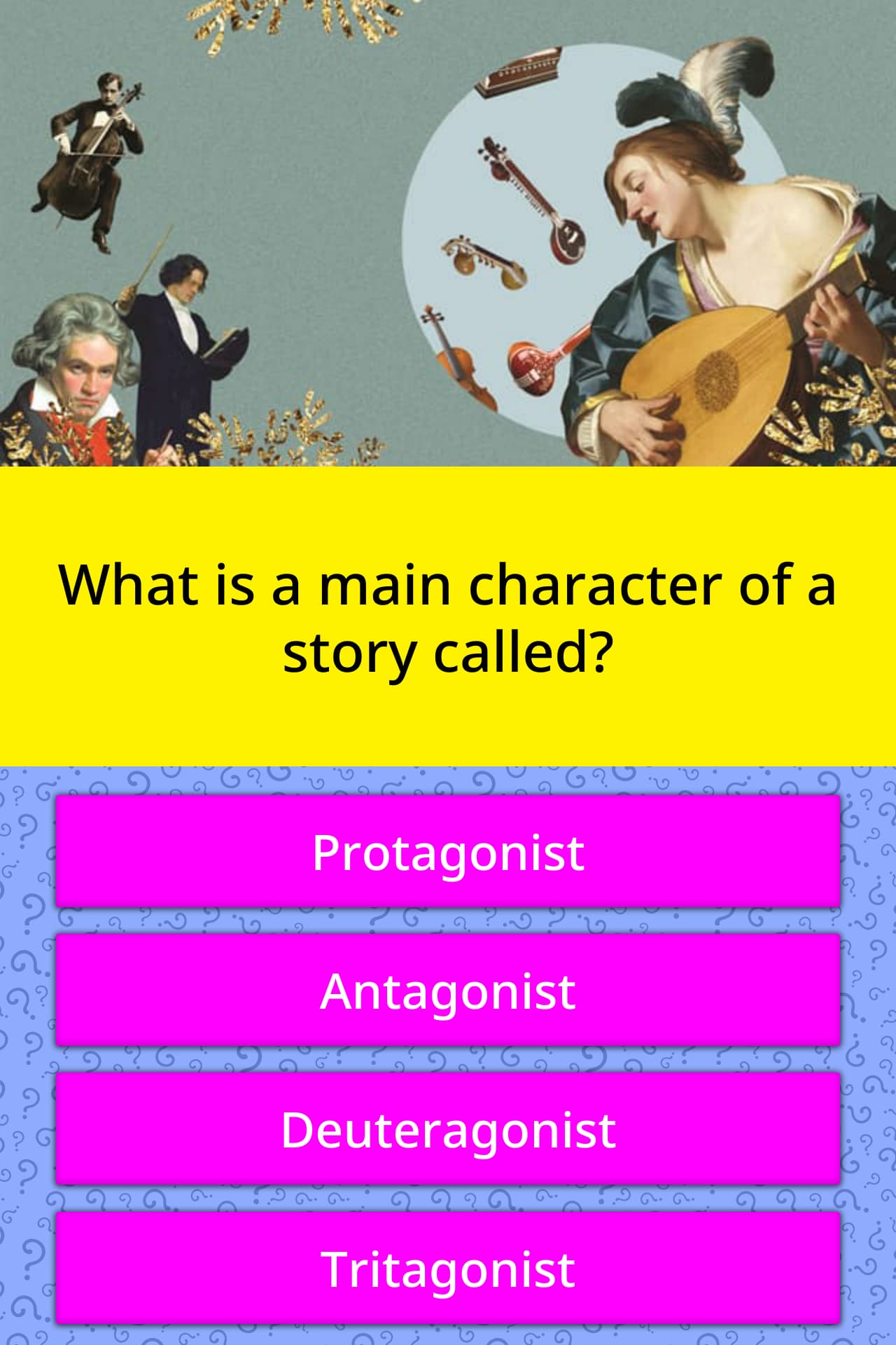 What Is A Main Character Of A Story Trivia Answers QuizzClub