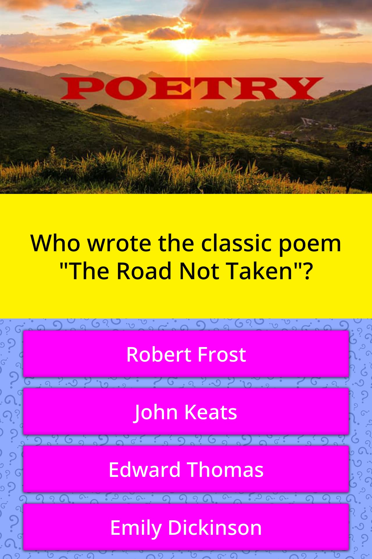 Who Wrote The Classic Poem The Road Trivia Questions QuizzClub who-wrote-the-classic-poem-the-road-trivia-questions-quizzclub